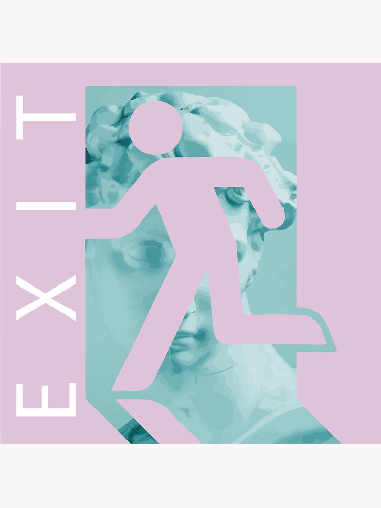 "Vaporwave Aesthetic // EXIT" Sticker for Sale by altees | Redbubble