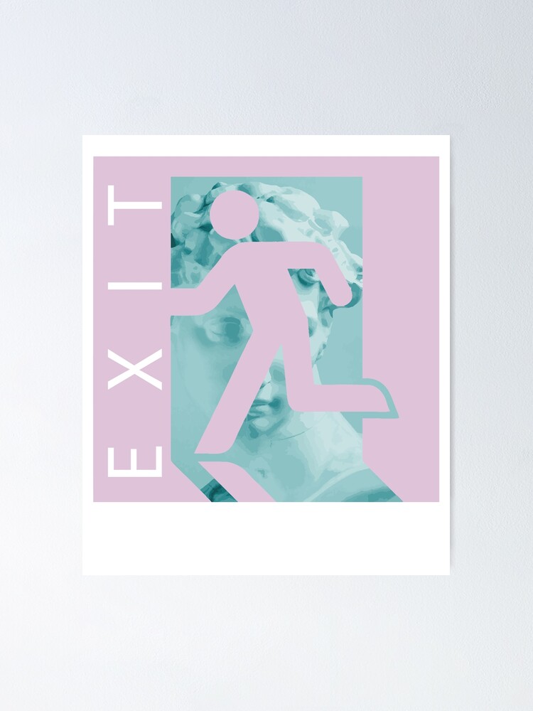 "Vaporwave Aesthetic // EXIT" Poster for Sale by altees | Redbubble