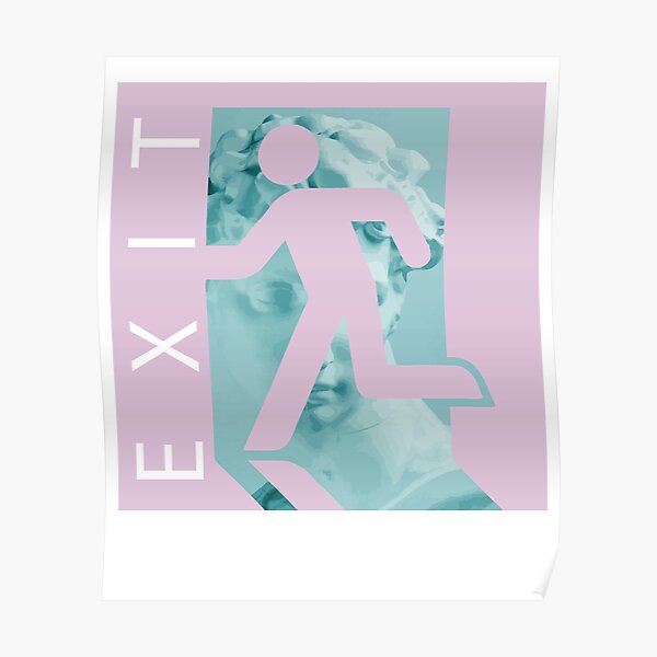 "Vaporwave Aesthetic // EXIT" Poster for Sale by altees | Redbubble