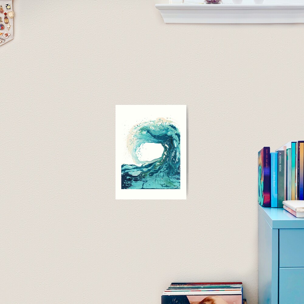 "Ocean Wave Art Print Picture - Turquoise Sea Surf Beach Decor " Art ...