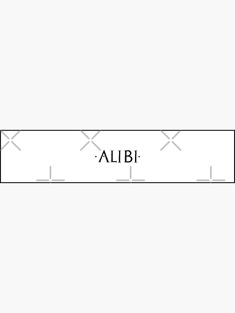 "Alibi" Sticker for Sale by turquoisethings | Redbubble