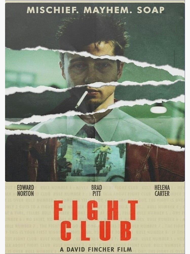 Fight Club Original Poster Fight Club Poster I Designed : R/fightclub