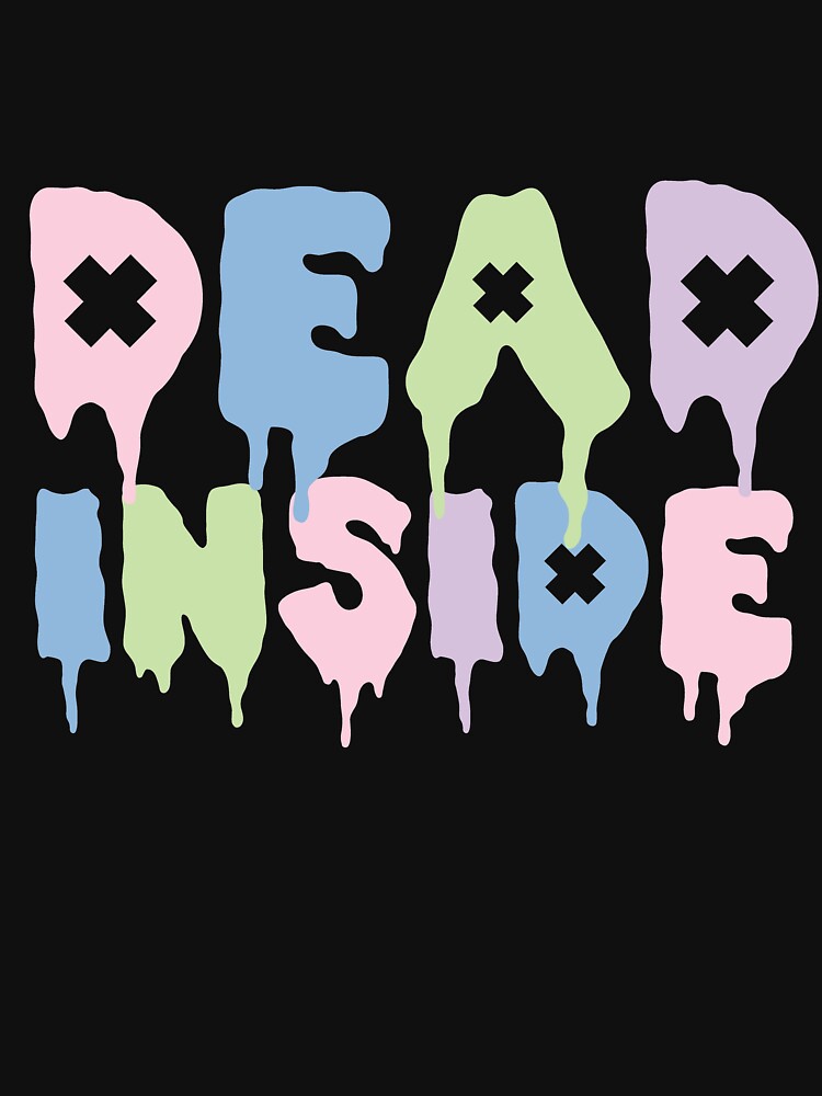 "Pastel Goth / Dead Inside / Kawaii Creepy Cute" T-shirt for Sale by ...