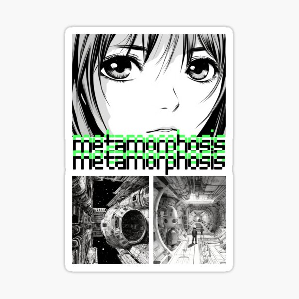 "Anime Girl Metamorphosis" Sticker for Sale by Yana Grech | Redbubble