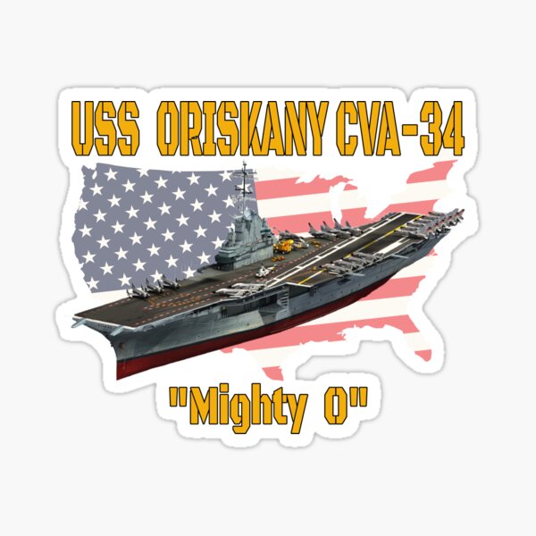 "Aircraft Carrier USS Oriskany CVA-34 Veteran Day Father Day" Sticker ...