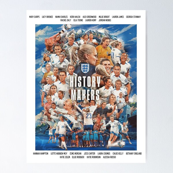 "England Lionesses - History makers " Poster for Sale by francescalever ...