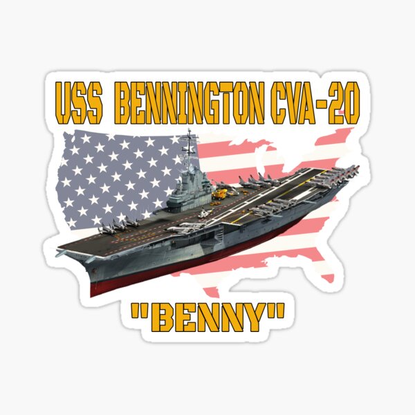 "Aircraft Carrier USS Bennington CVA-20 Veteran Father Day" Sticker for ...