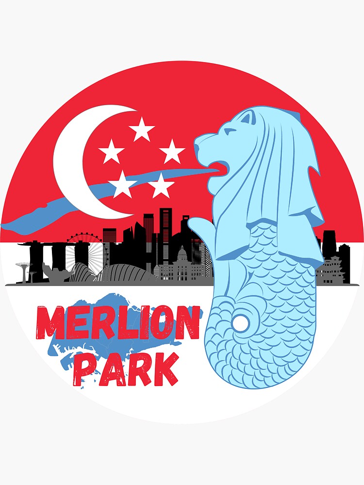 "Merlion Park Singapore" Sticker for Sale by thespecialgoose | Redbubble