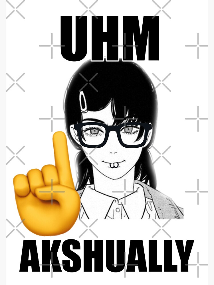 "Asa uhm akshually csm" Sticker for Sale by InMyMentalEra | Redbubble