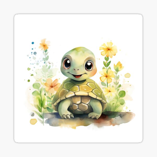"Baby Turtle" Sticker for Sale by AuroraFantasy | Redbubble