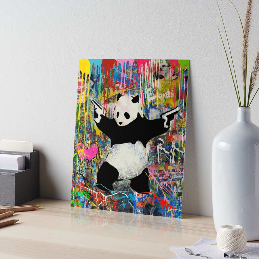 Panda With Guns Stick Em Up - Urban Pop Art Banksy Panda With Guns Stick Em Up - Urban Pop Art Banksy
