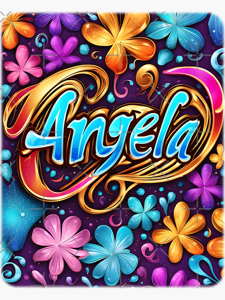 "Angela name" Sticker for Sale by duhnnae | Redbubble