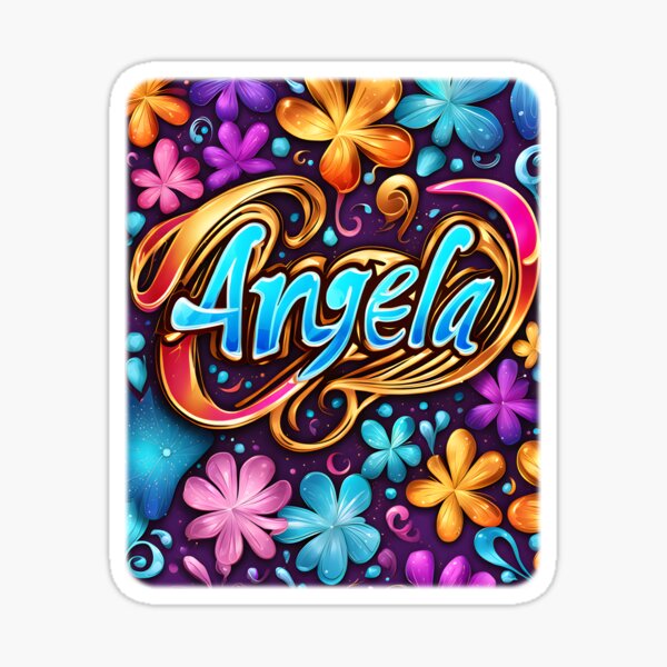 "Angela name" Sticker for Sale by duhnnae | Redbubble