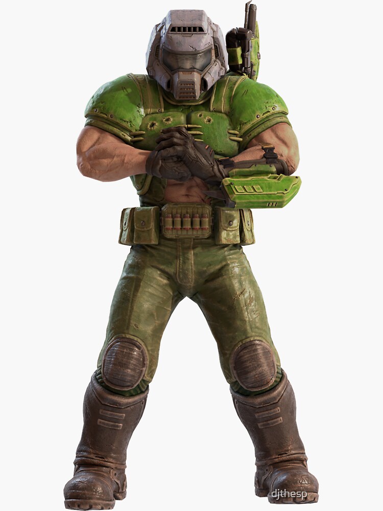 "NSM100 Elite Gaming Doom Guy Doomslayer Chest Logo" Sticker for Sale ...