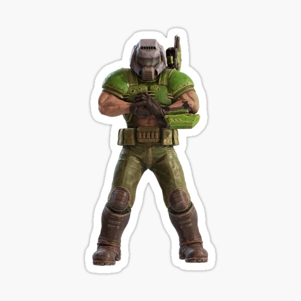 "NSM100 Elite Gaming Doom Guy Doomslayer Chest Logo" Sticker for Sale ...
