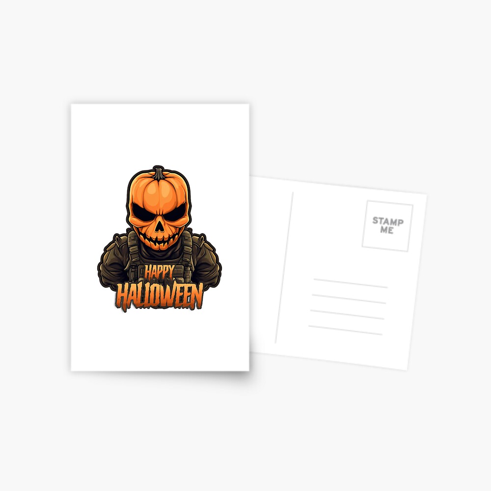 ""Happy Halloween" Spooky Pumpkin Soldier Sticker - Halloween Tactical ...
