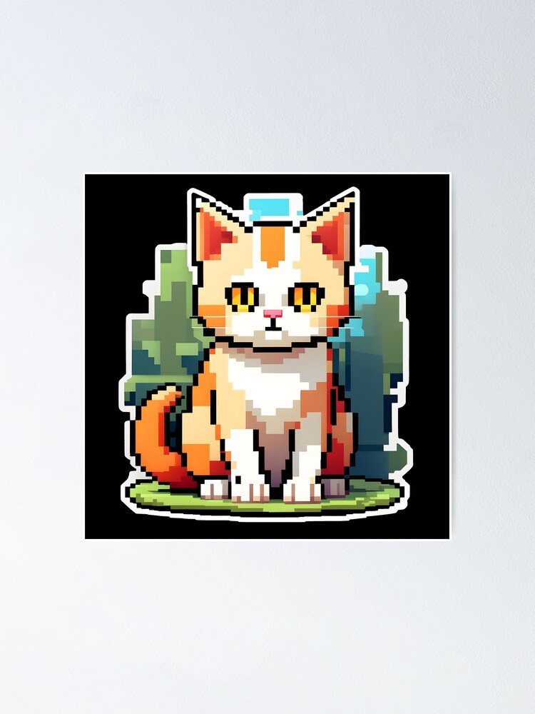 "8 BIT KITTY" Poster for Sale by bethdaydreamzz | Redbubble