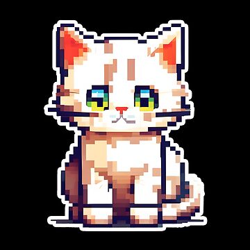 "8 BIT KITTY 2" Sticker for Sale by bethdaydreamzz | Redbubble