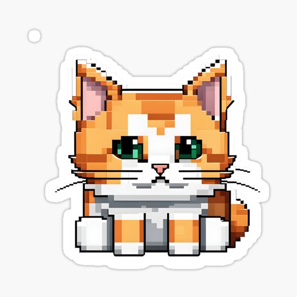 "8 BIT KITTY 3" Sticker for Sale by bethdaydreamzz | Redbubble