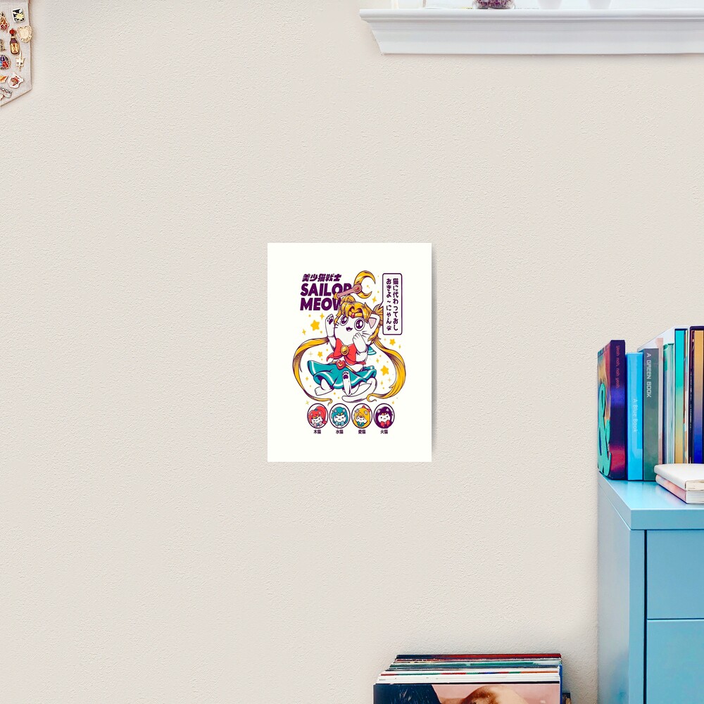"sailor meow" Poster for Sale by alviethompson | Redbubble