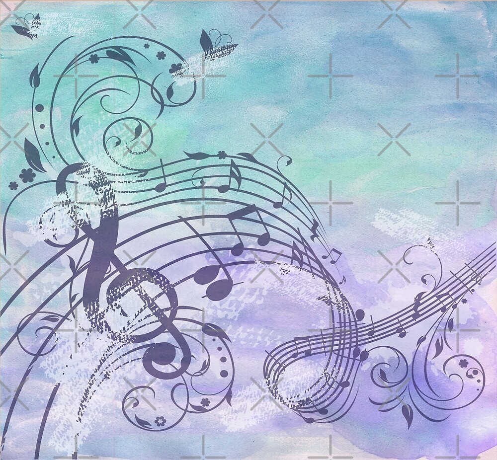 "Music Notes Flutter " by Gypsykiss | Redbubble