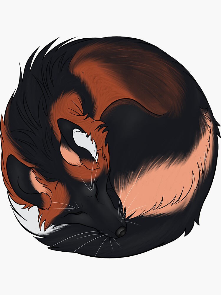 "FORB - Cross Fox Orb " Sticker for Sale by PyromaniacalDog | Redbubble