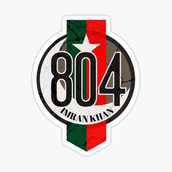 "Imran Khan No 804" Sticker for Sale by BePosh | Redbubble
