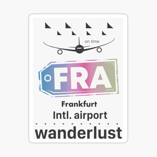 "FRA Frankfurt airport" Sticker for Sale by Aviators | Redbubble