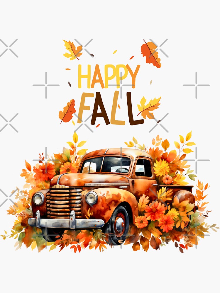"Happy Fall!" Sticker for Sale by Kathleen Douglas | Redbubble