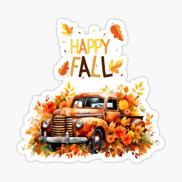 "Happy Fall!" Sticker for Sale by Kathleen Douglas | Redbubble