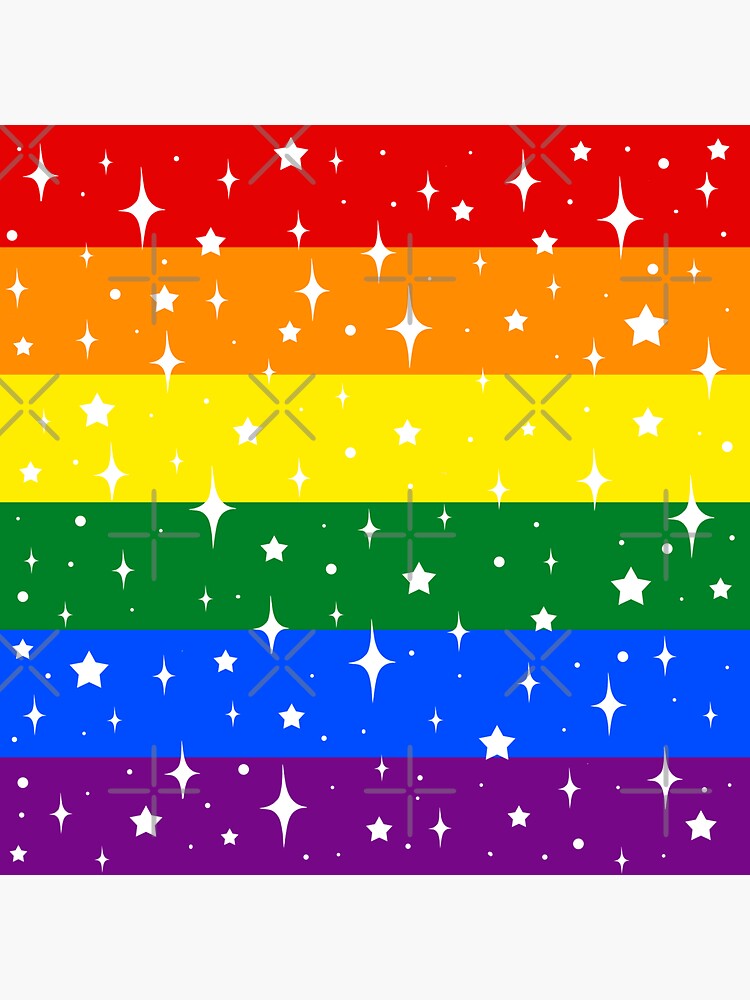"Sparkly Rainbow Flag" Sticker for Sale by ValentinaHramov | Redbubble