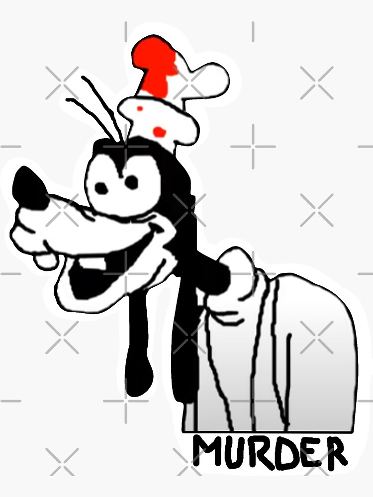 "Goofy from "Goofy's Murder Trial" Youtube Meme Video" Sticker for Sale ...
