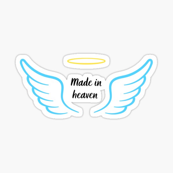 "Made in heaven " Sticker for Sale by Sebhel | Redbubble