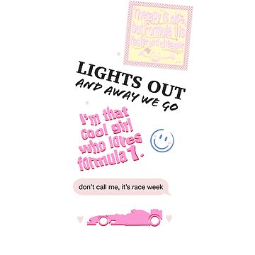 "Formula 1 Starter Sticker Pack" Sticker for Sale by FormulaFunPrint ...