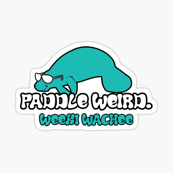 "Weeki Wachee Florida Sticker Manatee Kayaking" Sticker for Sale by ...