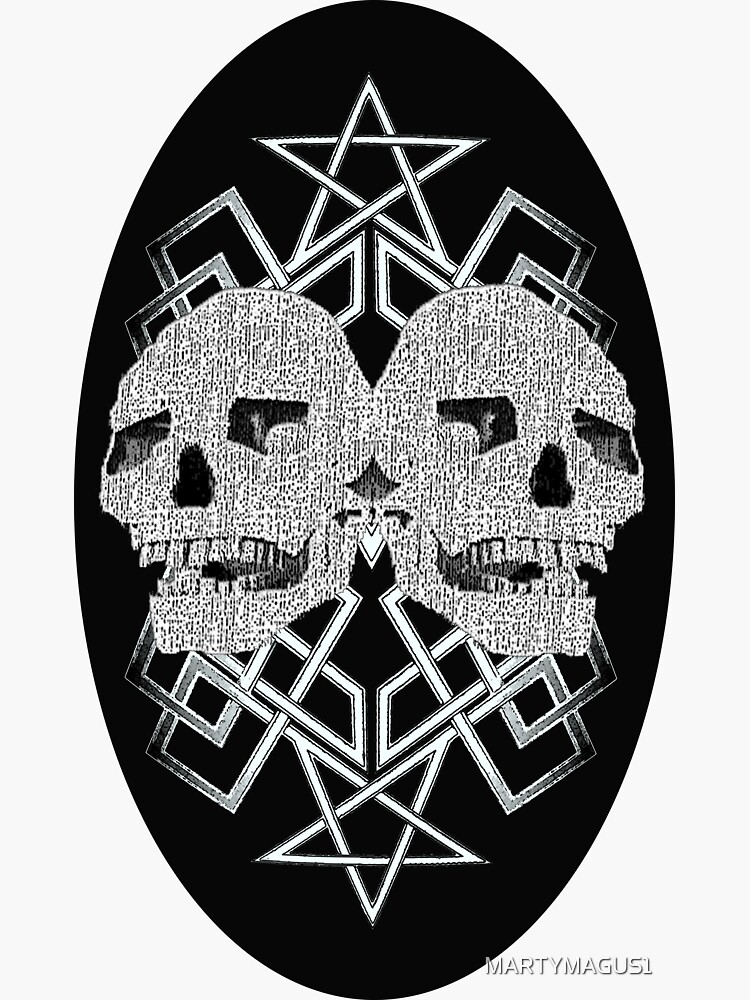 "PENTANGLE TWINS 2" Sticker for Sale by MARTYMAGUS1 | Redbubble