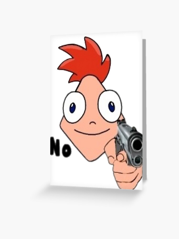 "Front Facing Phineas meme" Greeting Card for Sale by CaamanoArt ...