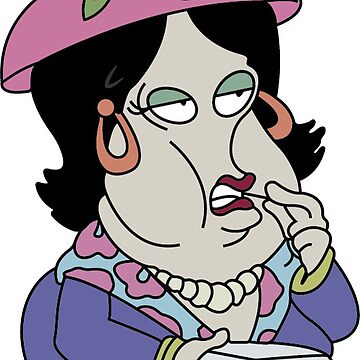 "Greek Lady (Roger the Alien Persona)" Sticker for Sale by ...