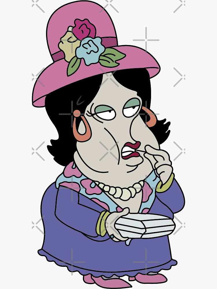 "Greek Lady (Roger the Alien Persona)" Sticker for Sale by ...