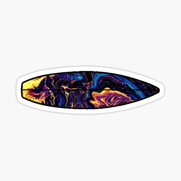 "Trippy Surfboard Sticker " Sticker for Sale by gypsywander | Redbubble