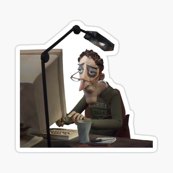 "Coraline_s Dad meme HD" Sticker for Sale by AntonetteHarden | Redbubble