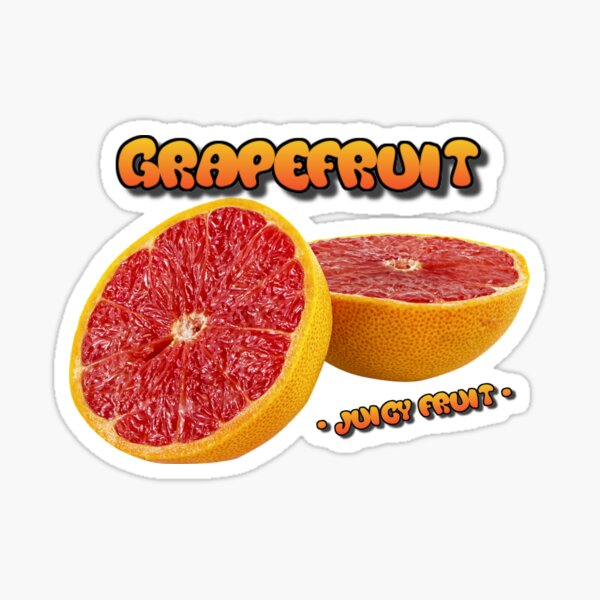 "Grapefruit - Juicy Fruit" Sticker for Sale by JustinFolger | Redbubble