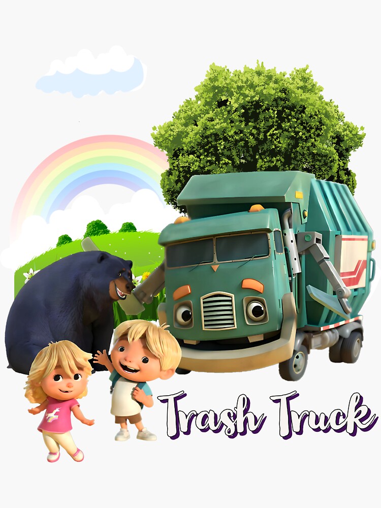 "trash truck animation, trash truck netflix, cartoon" Sticker for Sale ...