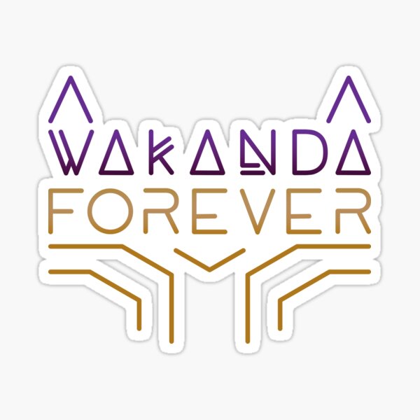 "Wakanda Forever" Sticker for Sale by nicdennisdesign | Redbubble