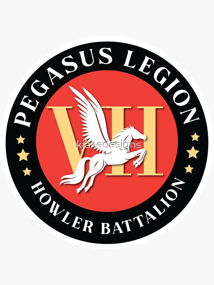 "Pegasus Legion Howler Battalion" Sticker for Sale by kjanedesigns ...