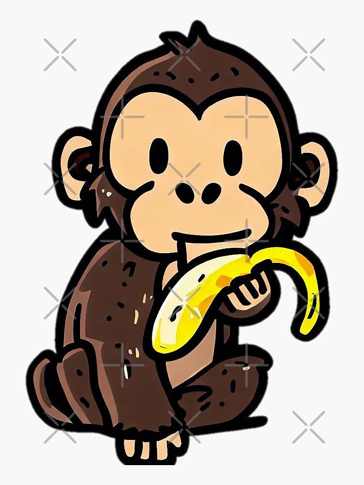 "cute little monkey" Sticker by Tandilia23 | Redbubble