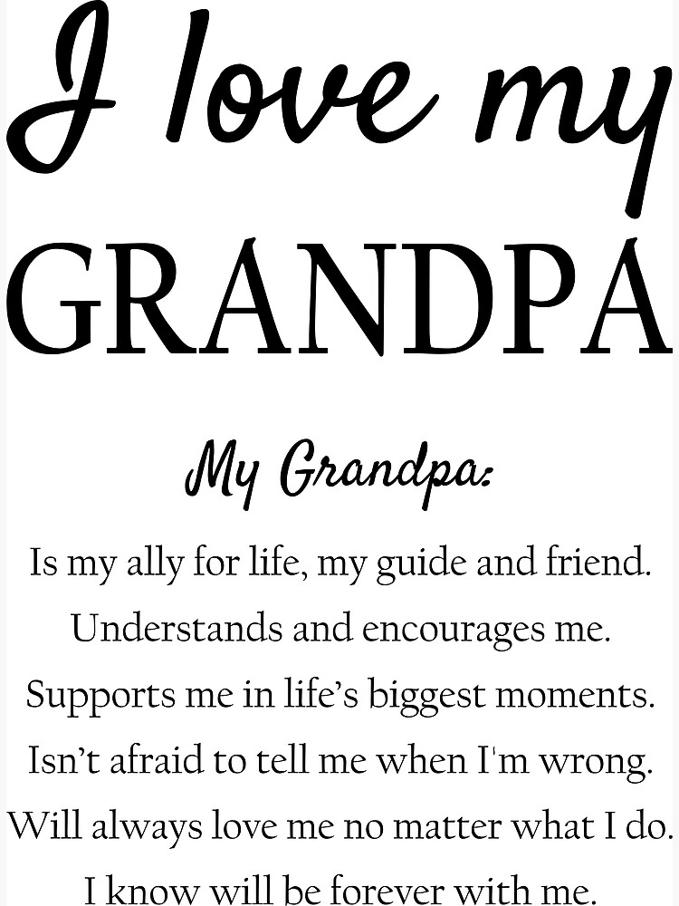 I Love You Grandpa Quotes Happy Fathers Day Grandpa In Heaven