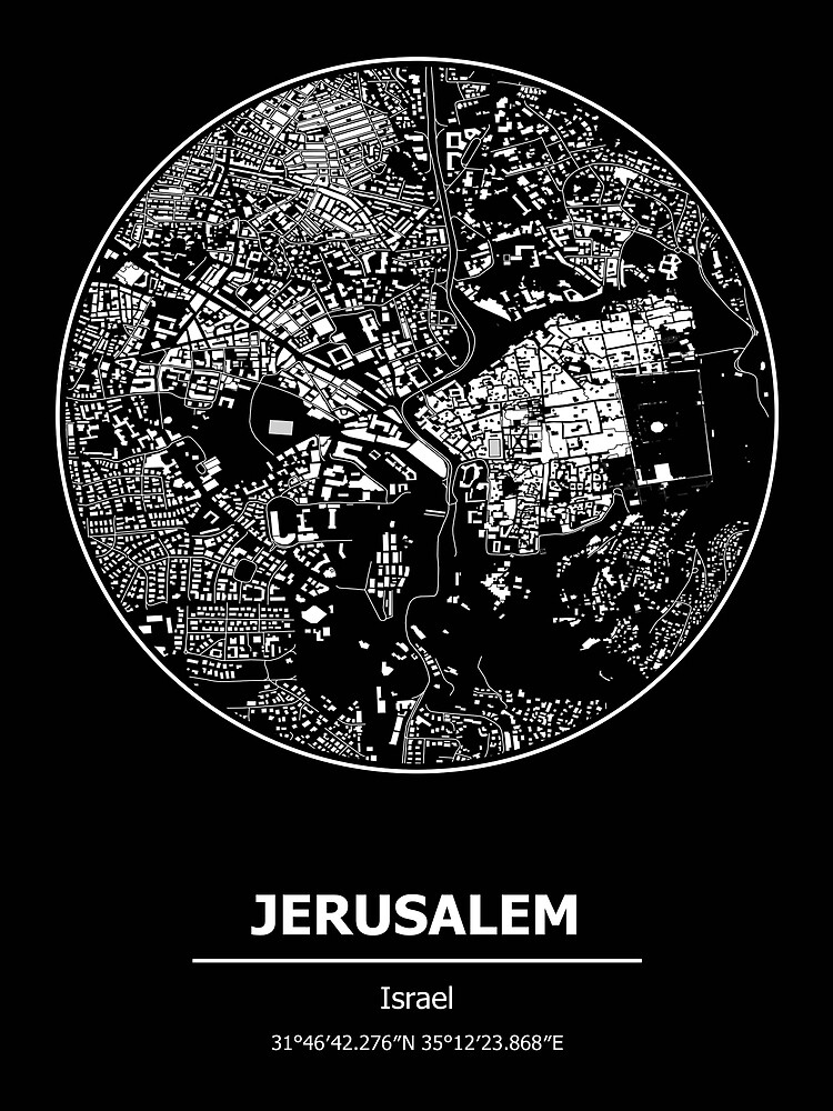 "Israel. Jerusalem Map." Poster for Sale by map-outfit | Redbubble