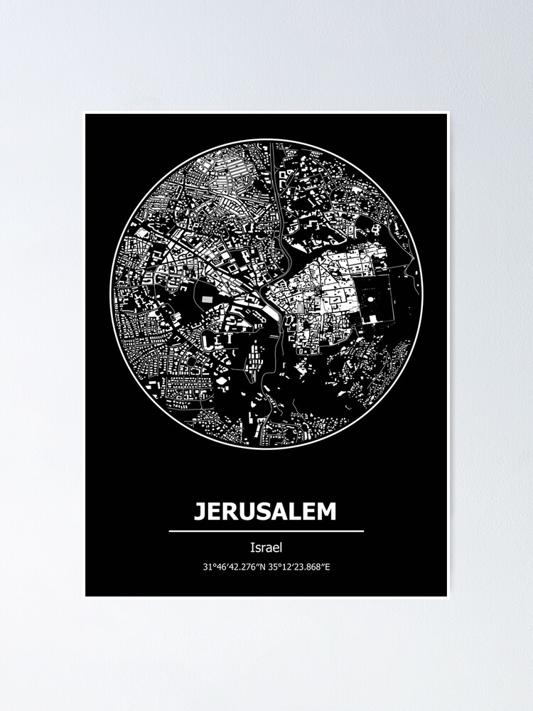 "Israel. Jerusalem Map." Poster for Sale by map-outfit | Redbubble