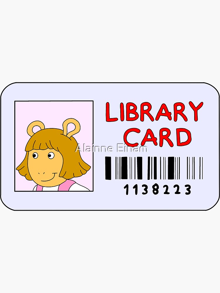 "DW Library Card" Sticker for Sale by Alainne Einam | Redbubble